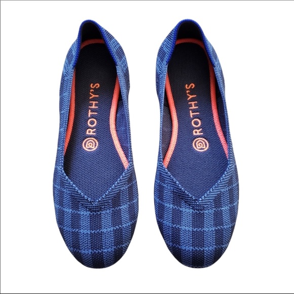 Rothy's | Shoes | Rare Rothys Indigo Gingham Flats | Poshmark